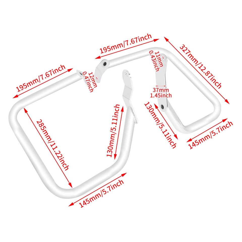 Chrome Saddlebag Guard Rail Crash Bar For Harley Heritage Softail FXST ...