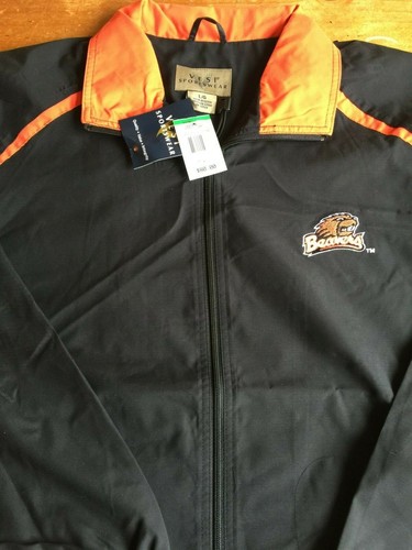 NWT Vesi Sportswear Oregon State Beavers Mens Black Orange Zip Up ...