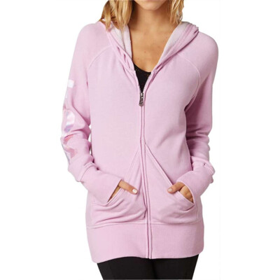 Fox Racing Aimless Zip Hoodie Sweatshirt Sweet Pea Pink Womens Medium ...