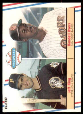 1988 Fleer Jeff King/Randall Byers Rookie Pittsburgh Pirates/San Diego ...