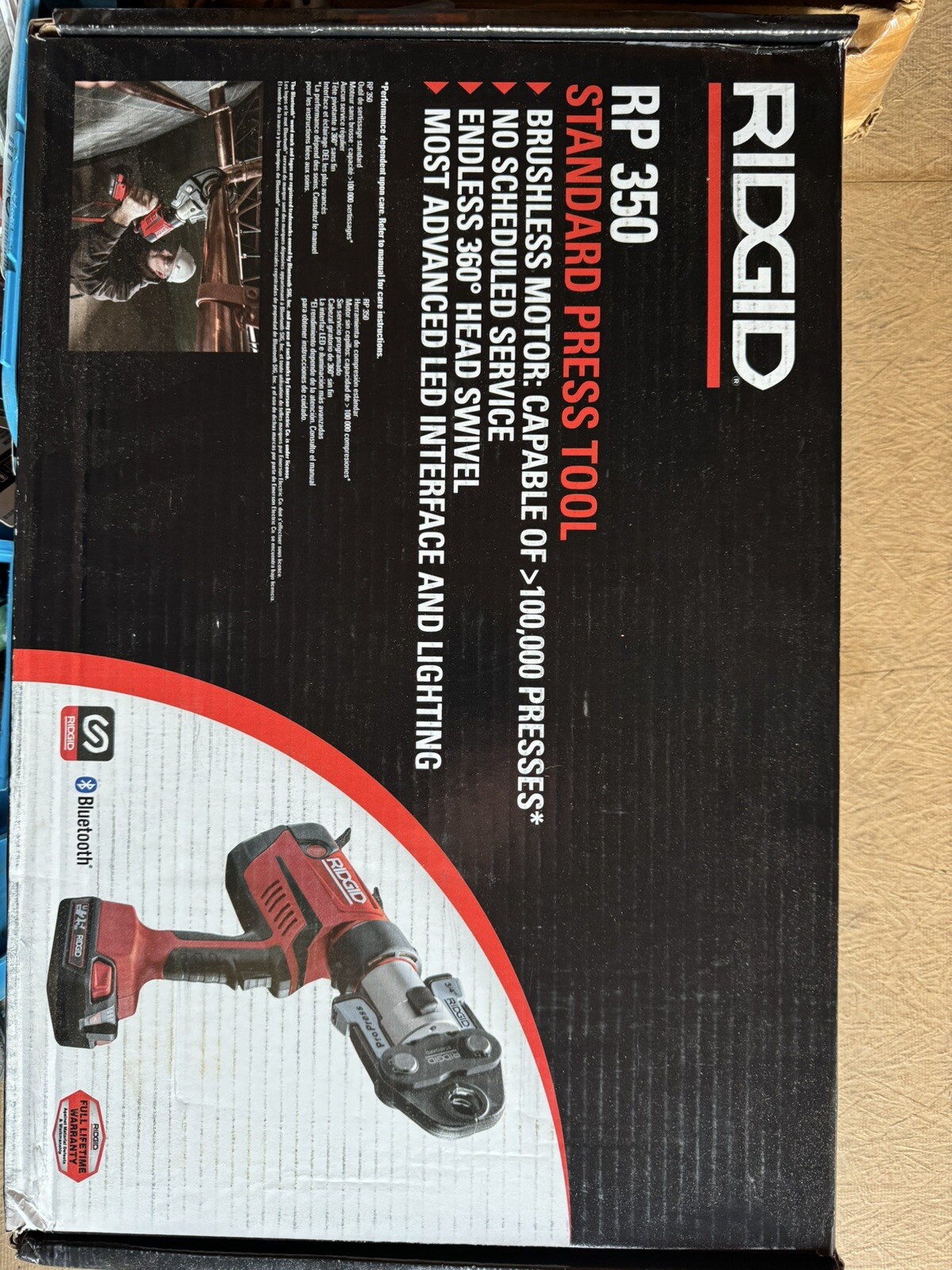 *Factory Sealed RIDGID 67053 RP 350 Battery Kit with ProPress Jaws 1/2 ...