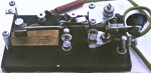 VINTAGE VIBROPLEX HAM RADIO BUG TELEGRAPH KEY PATENT 164937 NEW YORK ...