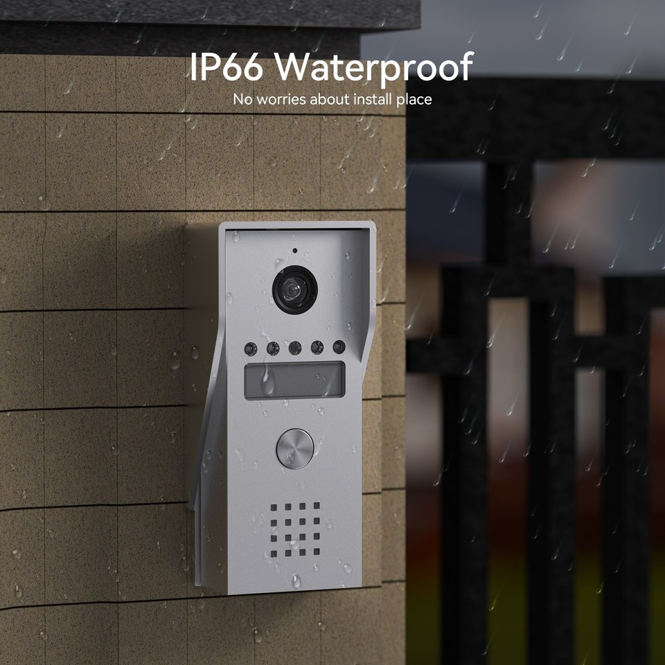 TMEZON 7inch Monitor Video Doorbell Door Chime Intercom Entry Security ...