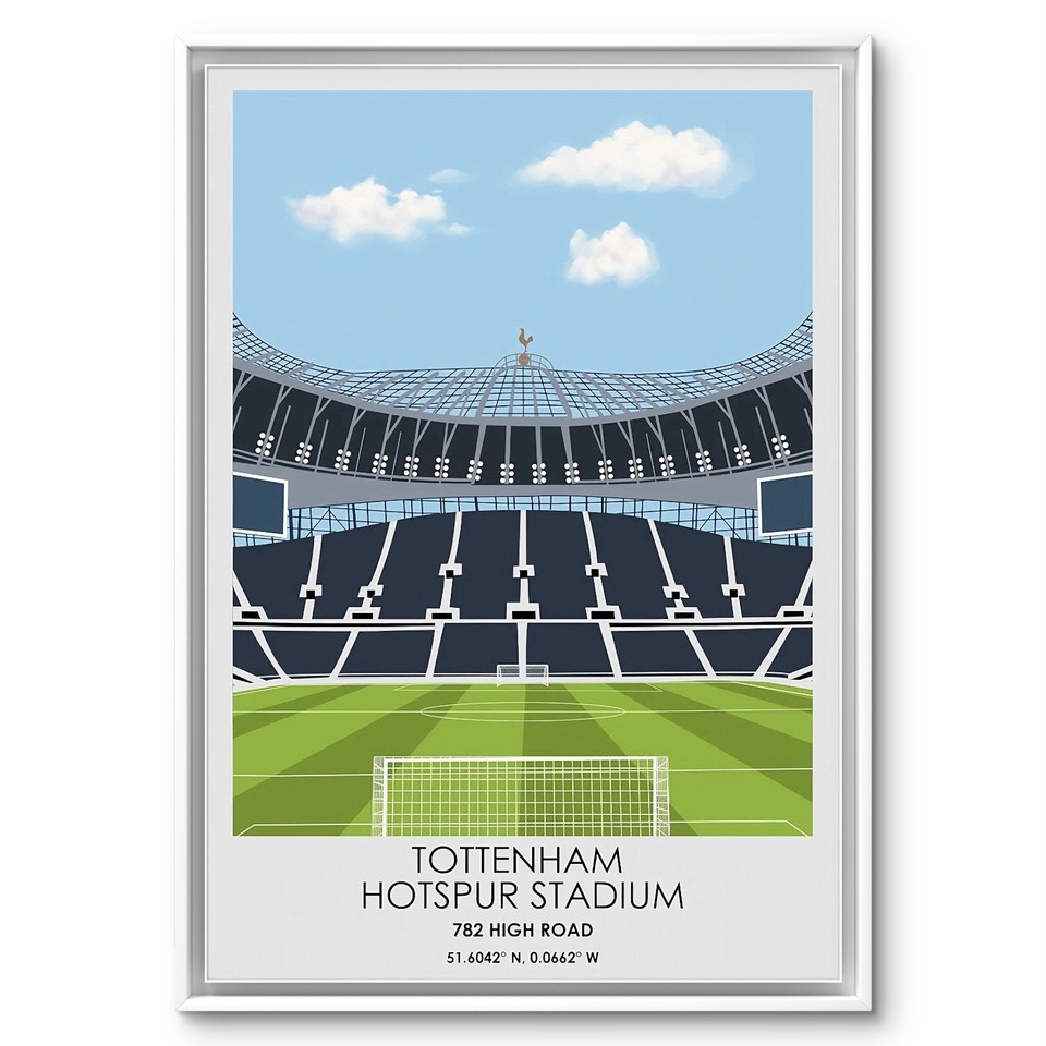 Tottenham Football Poster, Tottenham Stadium Poster, Tottenham Hotspur ...