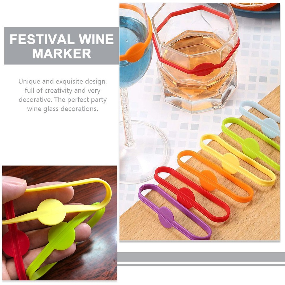 24 Pcs Cup Identification Party Glass Label Identifiers for Drinks ...