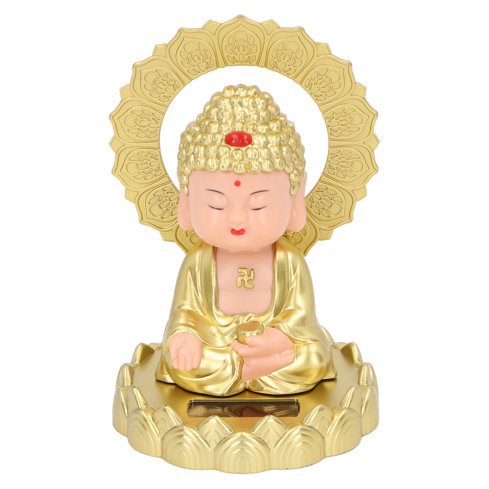 Solar Buddha Statue Automatic Drive Maitreya Statue Multifunction Cute ...