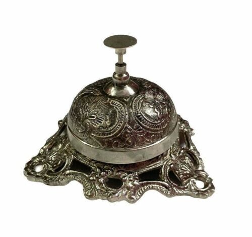 Maritime Antique Silver Desk Bell / Victorian Desk Bell / Calling Bell ...