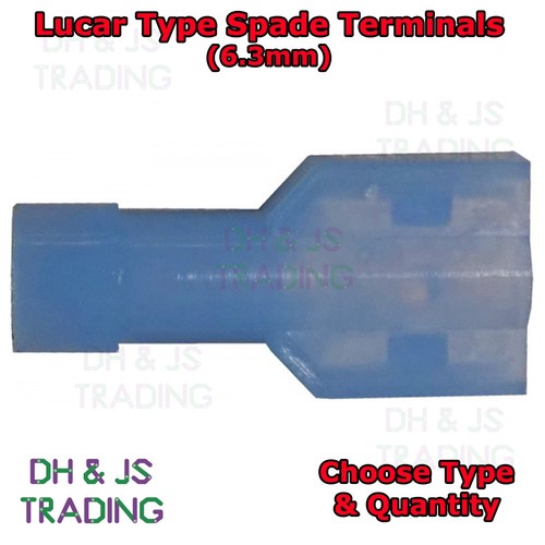 Lucar Type Spade Male & Female 6.3mm Spade Crimp Connector Terminal ...