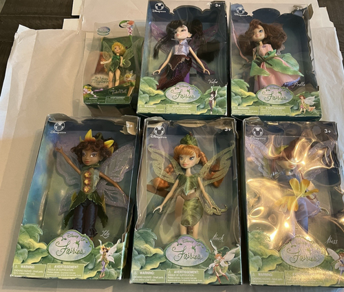 6 DISNEY STORE FAIRIES DOLL LOT TINKER BELL BECK LILY BESS PRILLA VIDIA ...