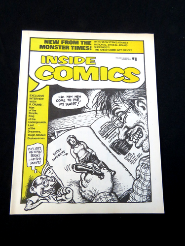 INSIDE COMICS Vol #1 #1 MAGAZINE 1974 VG R Crumb Interview & Story | eBay