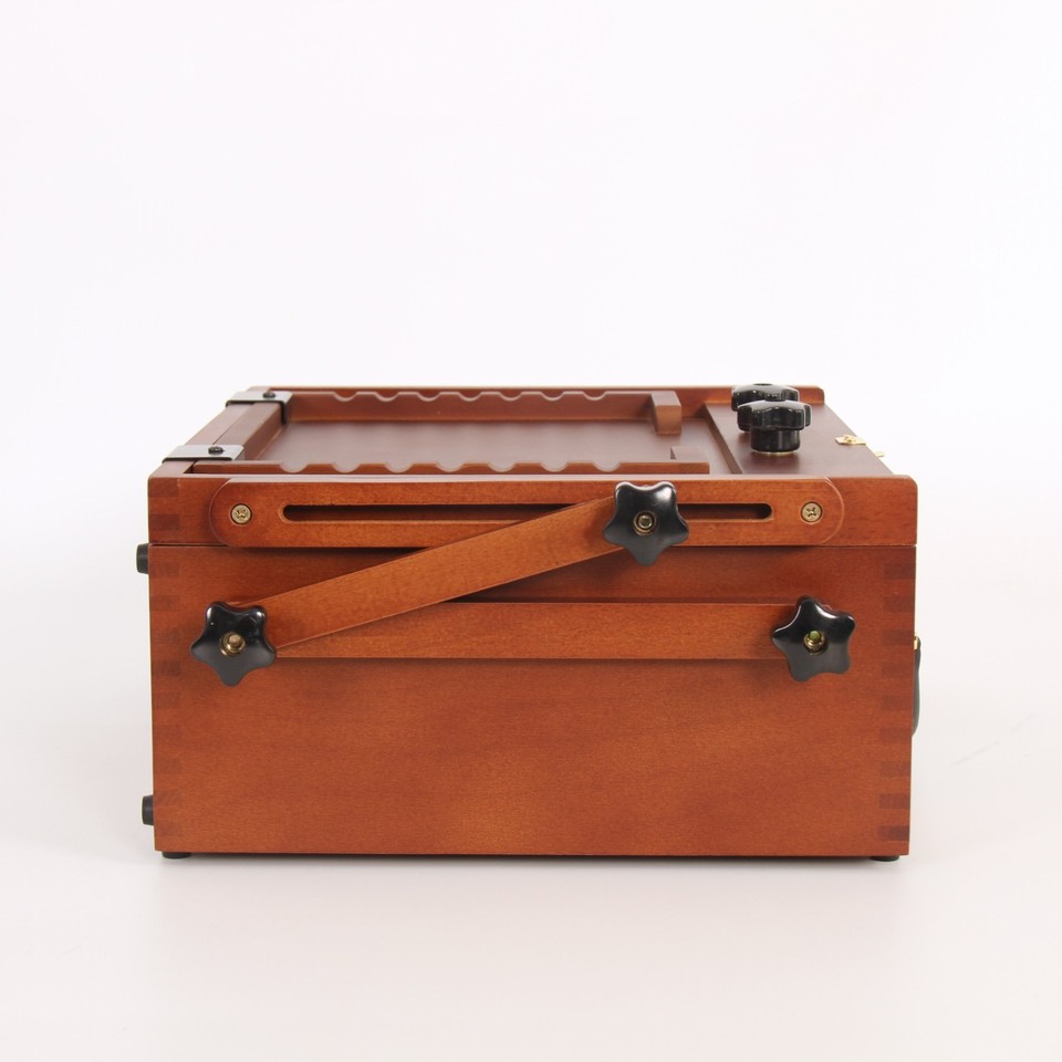 Wooden Artist Plein Air Easels Box Pochade Box Dark Walnut Painting ...