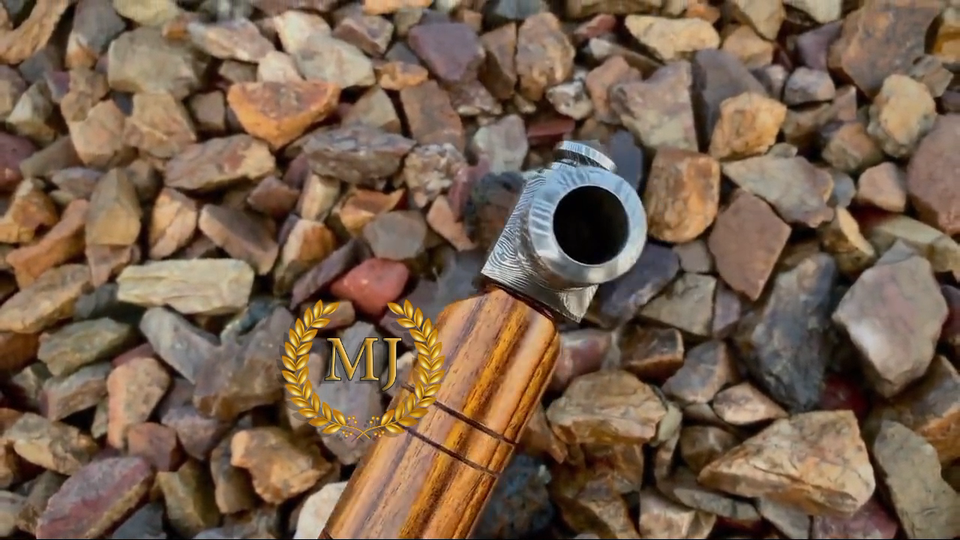 CUSTOM Handmade DAMASCUS STEEL Smoking Pipe TOMAHAWK Axe, HATCHET 17 ...