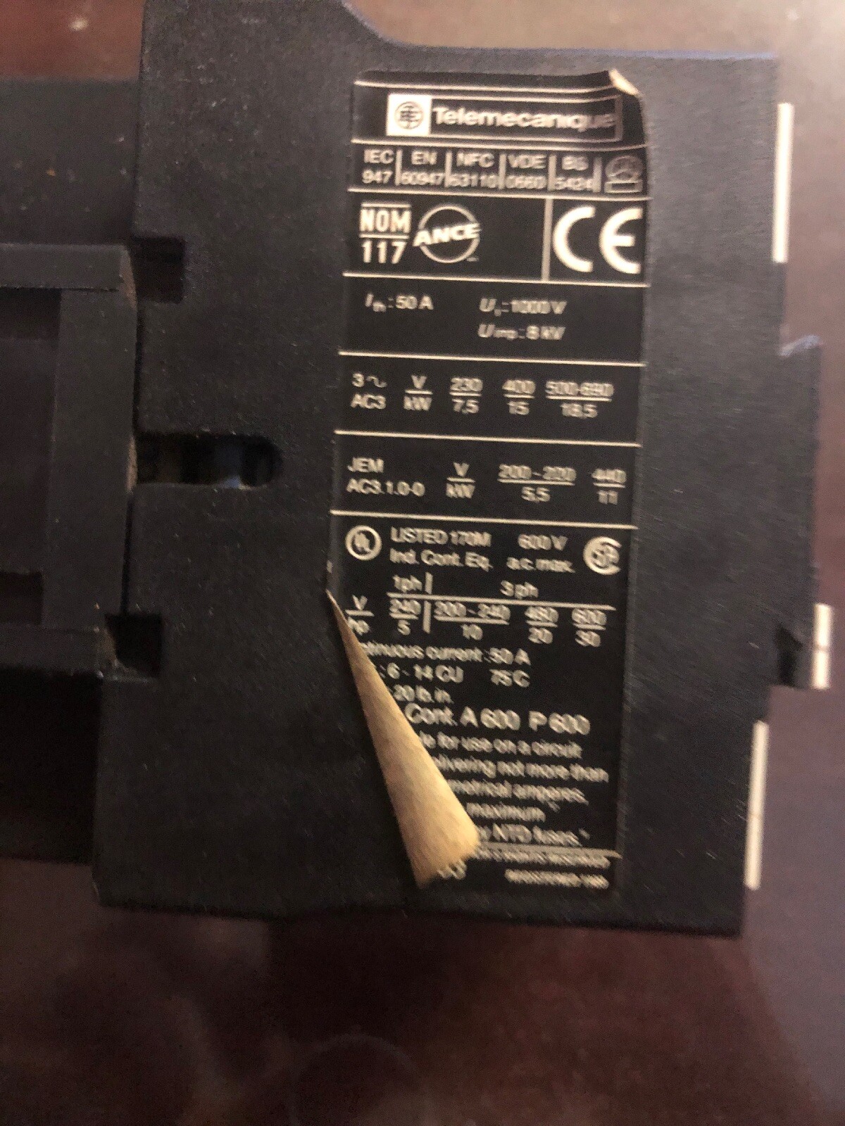 LC1D3210 TELEMECANIQUE SQUARE D CONTACTOR 50 AMP 24 VoltCOIL LC1 D3210 ...