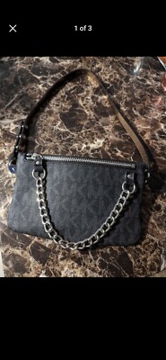 MICHAEL KORS Signature Fanny Pack Belt Bag Snap Chain 554131 | eBay