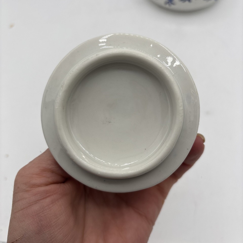 JACKSON CHINA Vintage BLUE DELPH pattern Restaurant Ware Sugar Bowl W ...