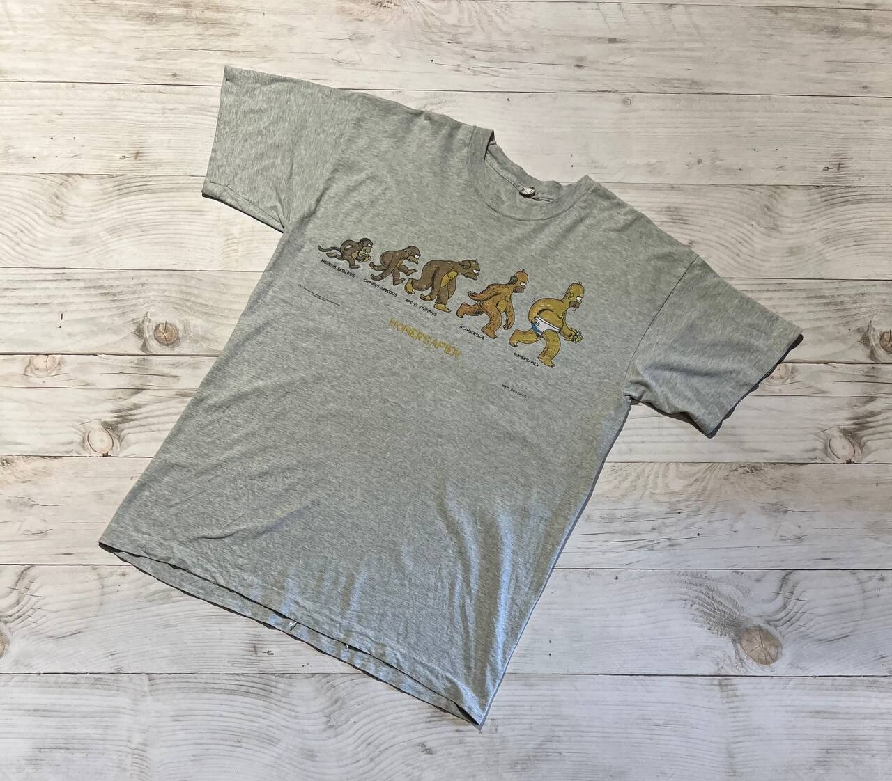 Vintage The Simpson Homersapien 1996 T-Shirt Home Sim… - Gem