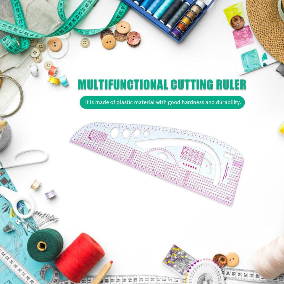 1pc 45x13cm Multifunction Cutting Measuring Plastic Curve Ruler Tailor Yardstick | eBay