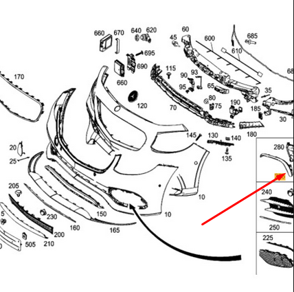 MB E-CLASS W213 Front AMG Bumper Right Lower Flap Trim A2138859400 NEW ...
