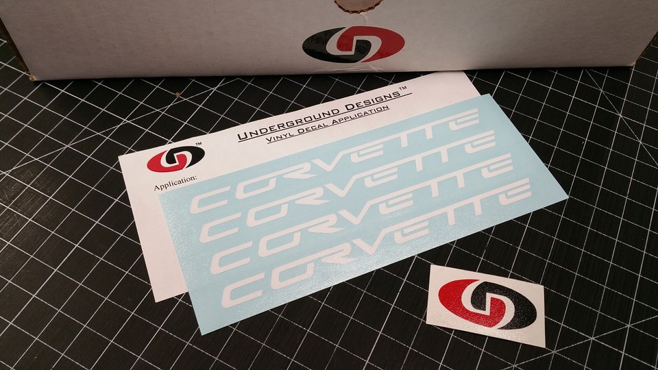 Corvette Wheel Decals (4pk) Racing Engine Caliper Sticker C4 C5 C6 C7 ...