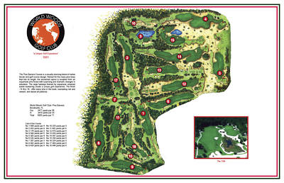 World Woods Golf Club-"Pine Barrens" course map print | eBay
