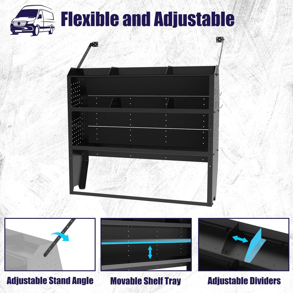 52"x46"x13"Cargo Van Shelving Storage for Ford Transit, Promaster ...
