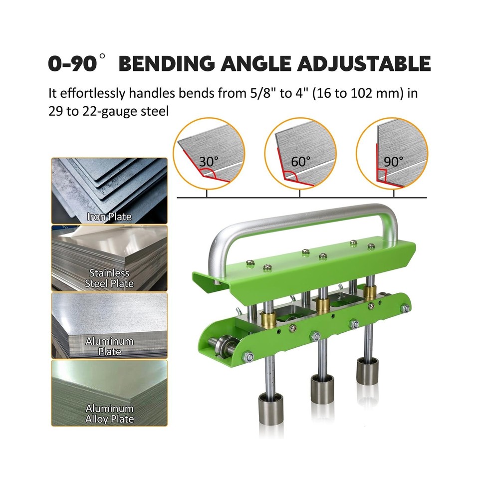 Three-Station Edge Roller Bender 0-90°Bending Angle Adjustable for 29 ...