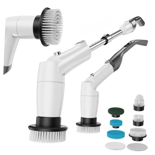 Electric Spin Scrubber, Full-Body IPX7 Waterproof Bathroom Scrubber ...