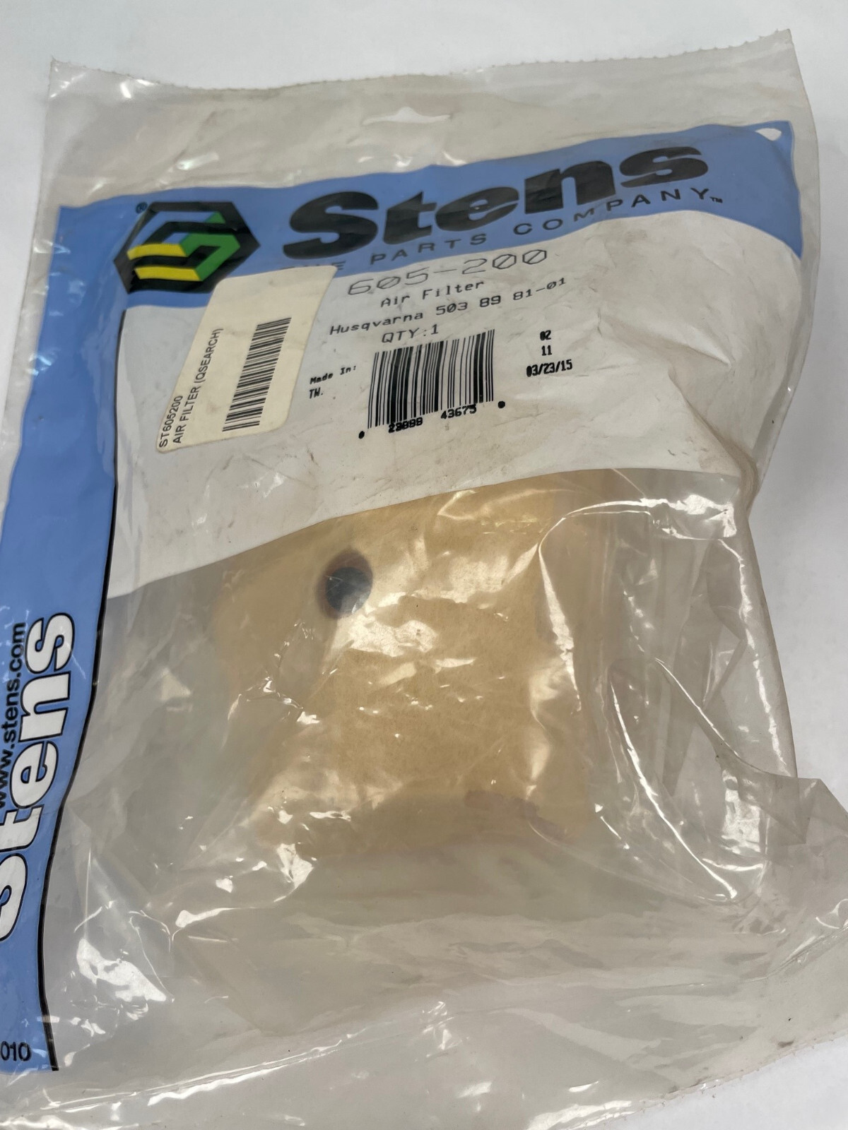 Stens Air Filter 605-200 Replaces OEM Husqvarna 503898101 for sale ...