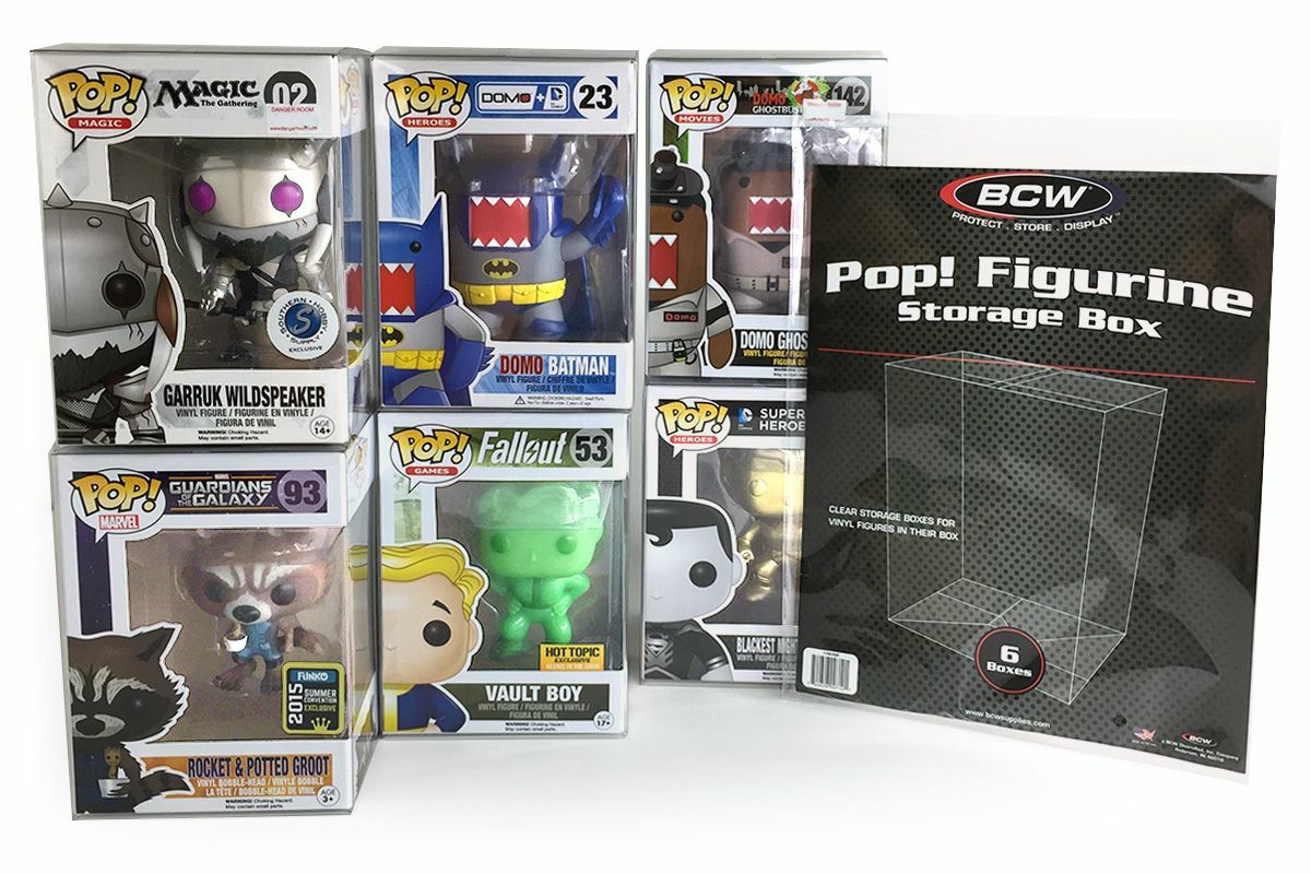 (6-Pack) BCW Pop! Figurine Storage Boxes - Clear Storage Box For Vinyl ...
