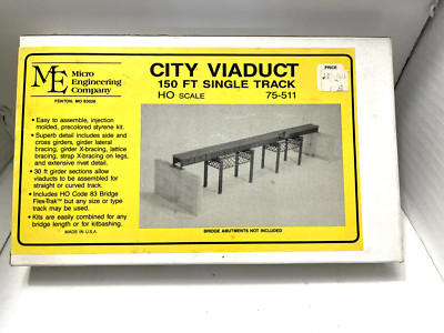 Micro Engineering City Viaduct 150 Ft Single Track HO Scale 75-511 ...