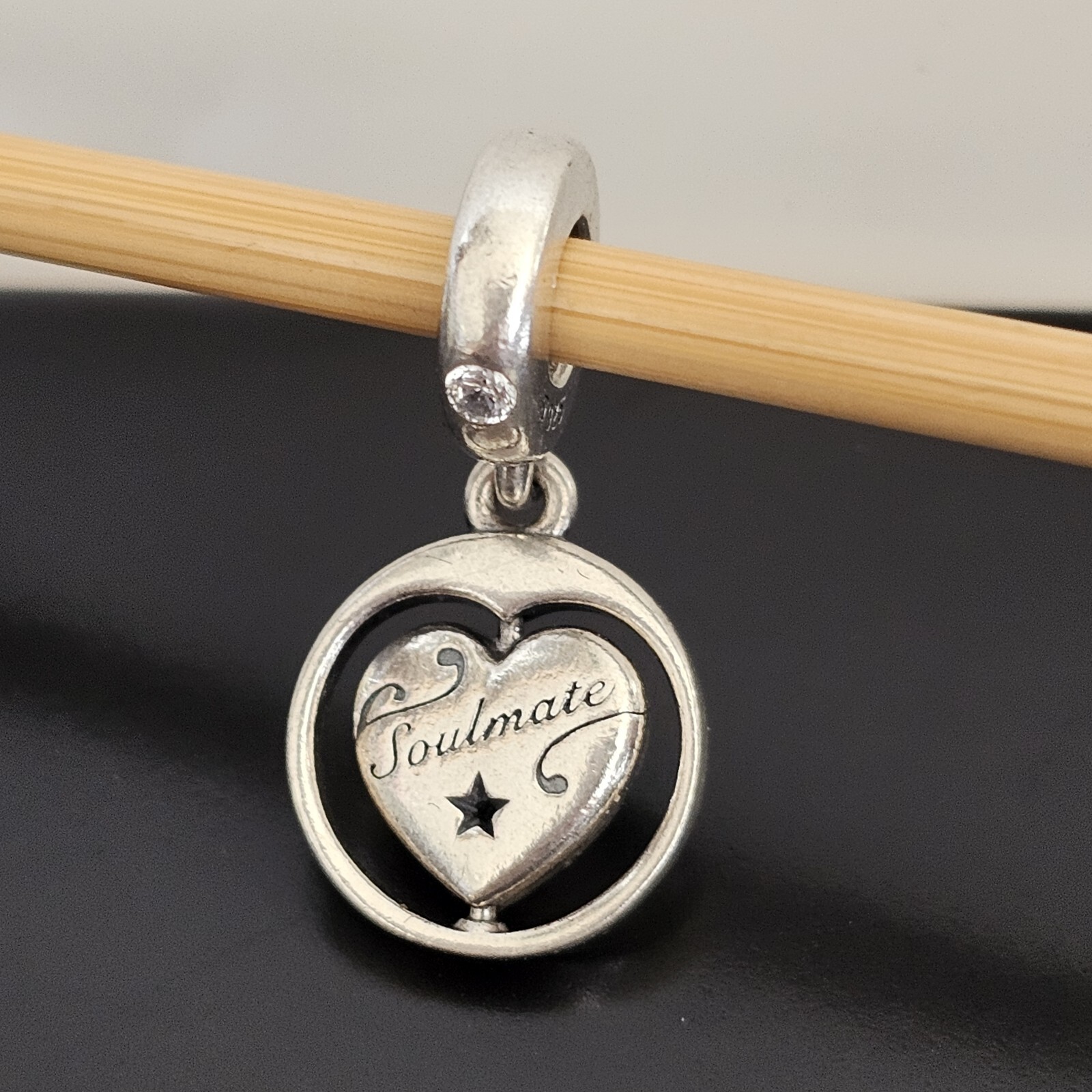 PANDORA Spinning Forever & Always Soulmate Silver Dangle Charm 799266 ...