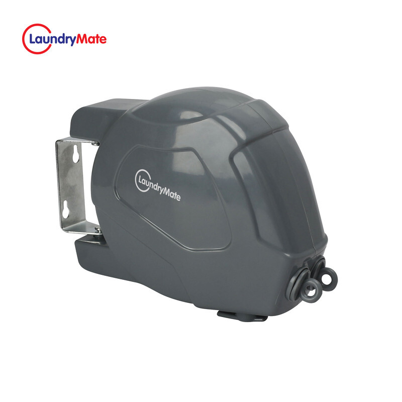 Retractable Clothes Reel Double Washing Line Wall Mounted Outdoor ...