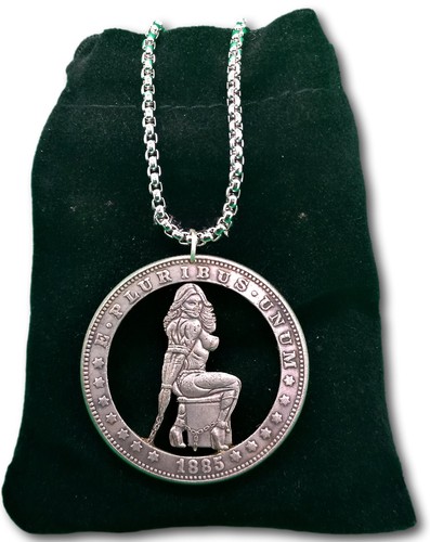 Cut Coin Necklace Wonder Woman BDSM Bondage Cosplay Fantasy Art Hobo ...