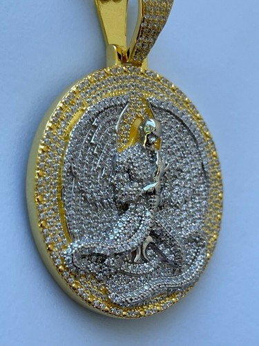 Real 925 Silver Gold Plated Euphanasia Tupac 2Pac Pendant Medallion ...