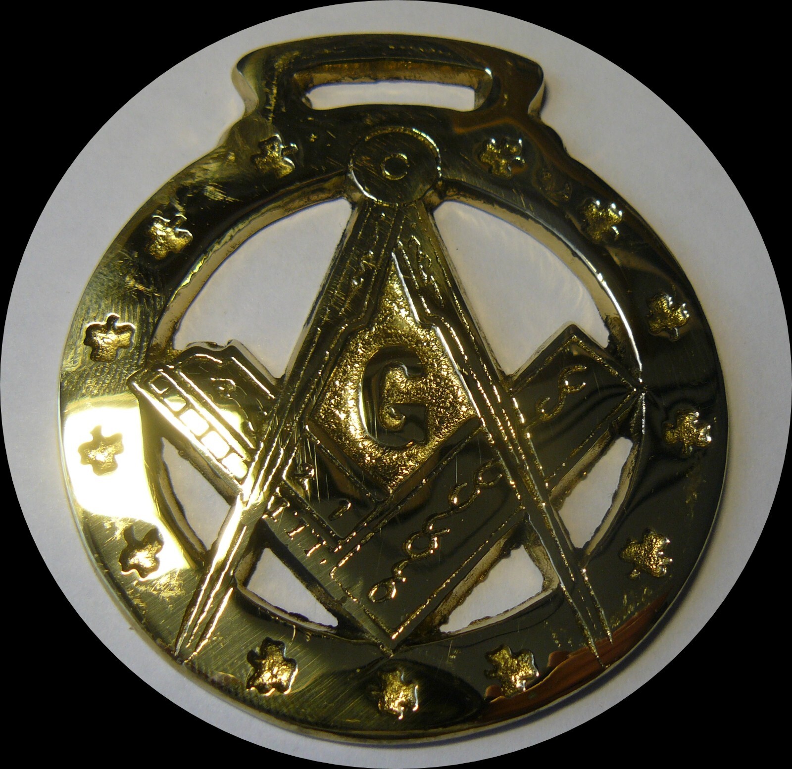 "G" MASONIC - Design #2 Horse brass (N5635) ***NEW*** | eBay