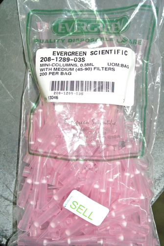 Evergreen Scientific 208-1289-03S Mini Columns 0.5mL - 200 pcs/pack | eBay