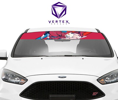 Zero Two 02 Franxx Anime Sunstrip Windshield Wrap Banner Decal Premium ...