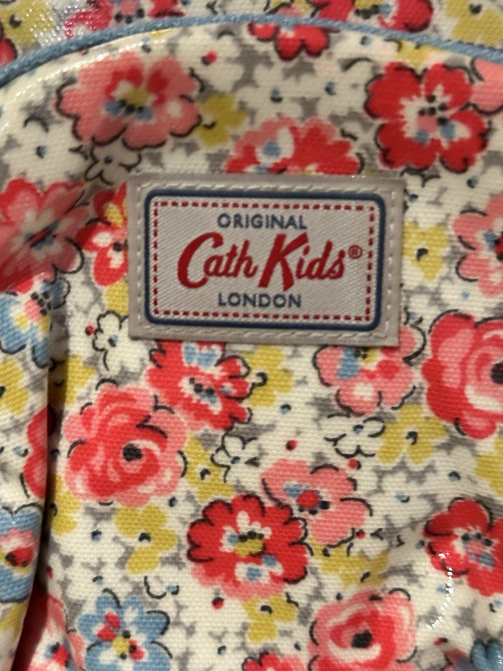 Cath Kidston Blue White Pink Floral Multicoloured Flowers Bag Mini ...
