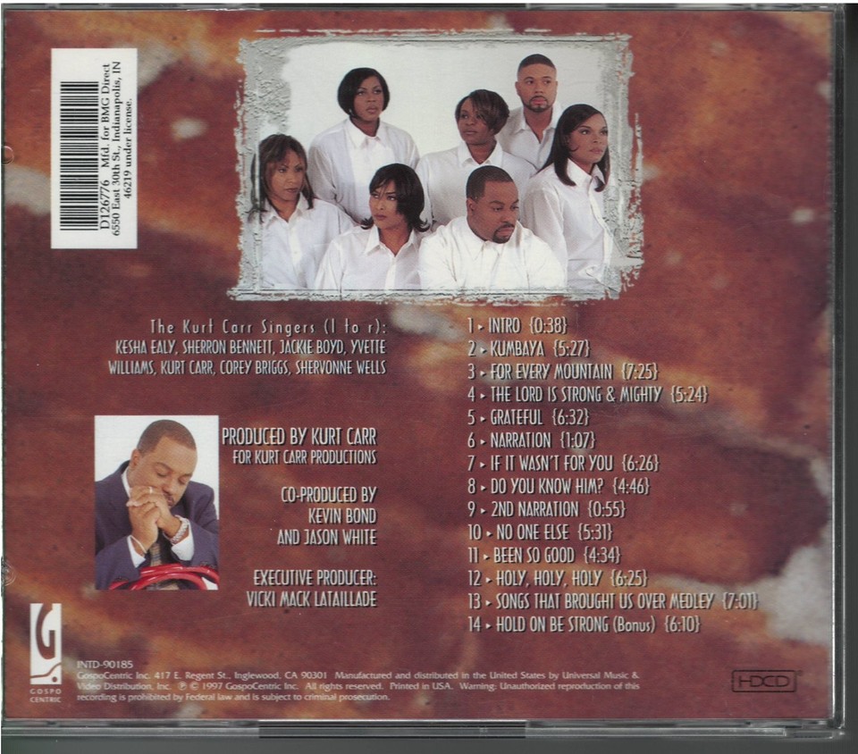Kurt Carr Singers No One Else CD Gospel Live Recorded Los Angeles | eBay