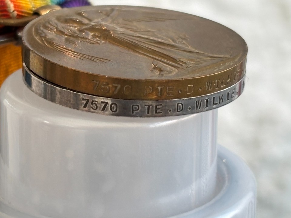 WWI Medal Pair. Daniel Wilkie, Argyll & Sutherland H, Military Medal ...