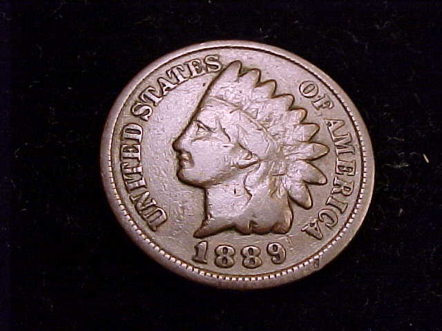 1889 Very Good, and 1890 Indian Head Cent nearly Good. A (2) Two Coin ...
