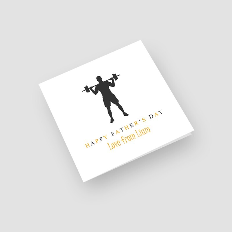 Personalised Handmade Gym Birthday Card Dad Husband Son Brother ...