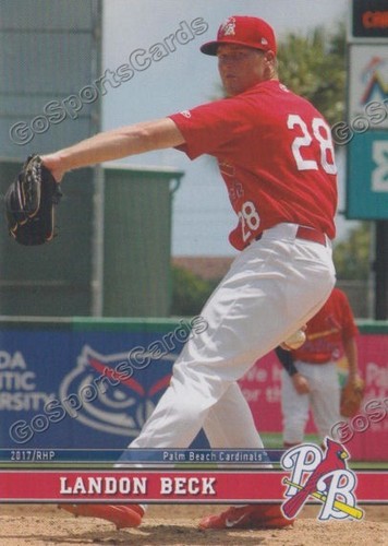 2017 Palm Beach Cardinals Landon Beck RC Rookie St Louis | eBay