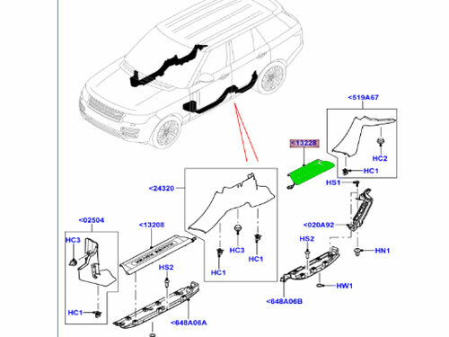GENUINE LAND ROVER PLATE DOOR SCUFF REAR RANGE ROVER 2013 SPORT 14 LH ...