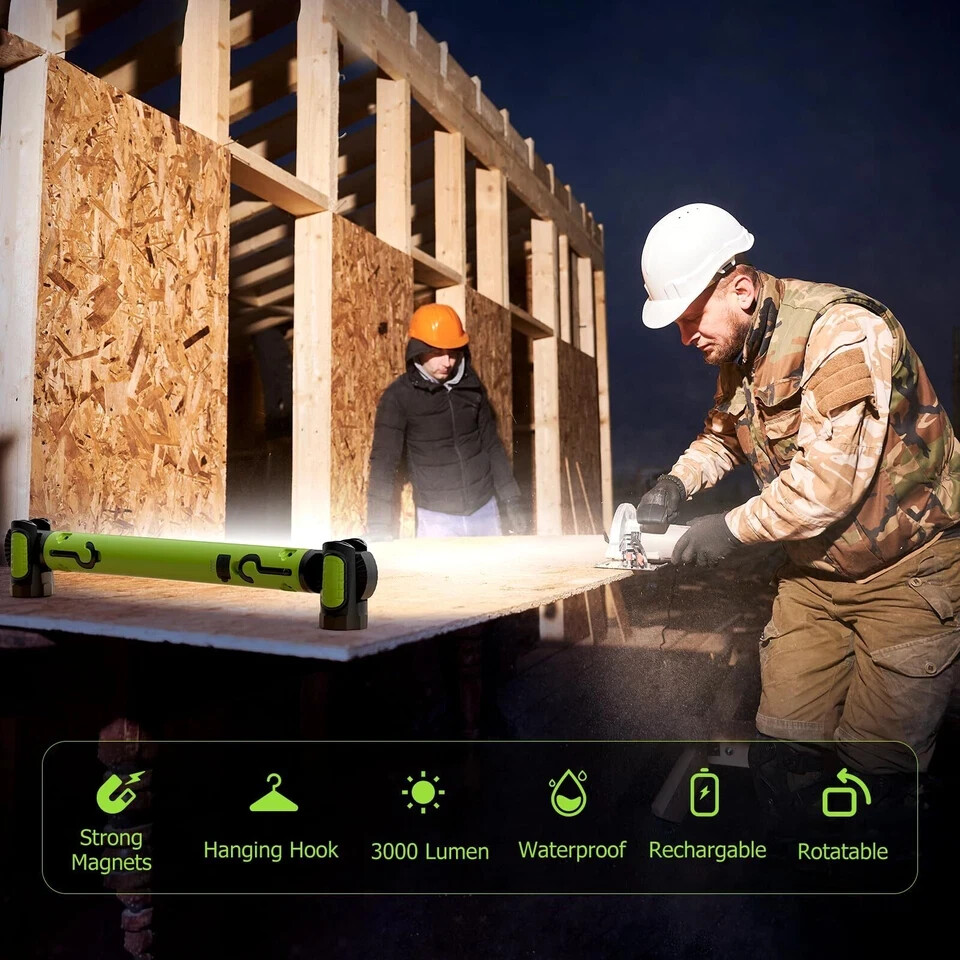 Mechanic Work Light, 3000LM Magnetic Work Light, 5200Mah Rechargeable ...