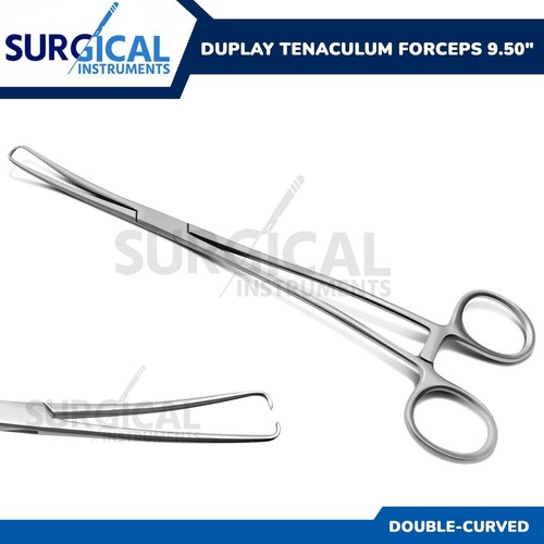 Duplay Tenaculum Forceps 9.50" Double Curved Gynecology Surgical German ...
