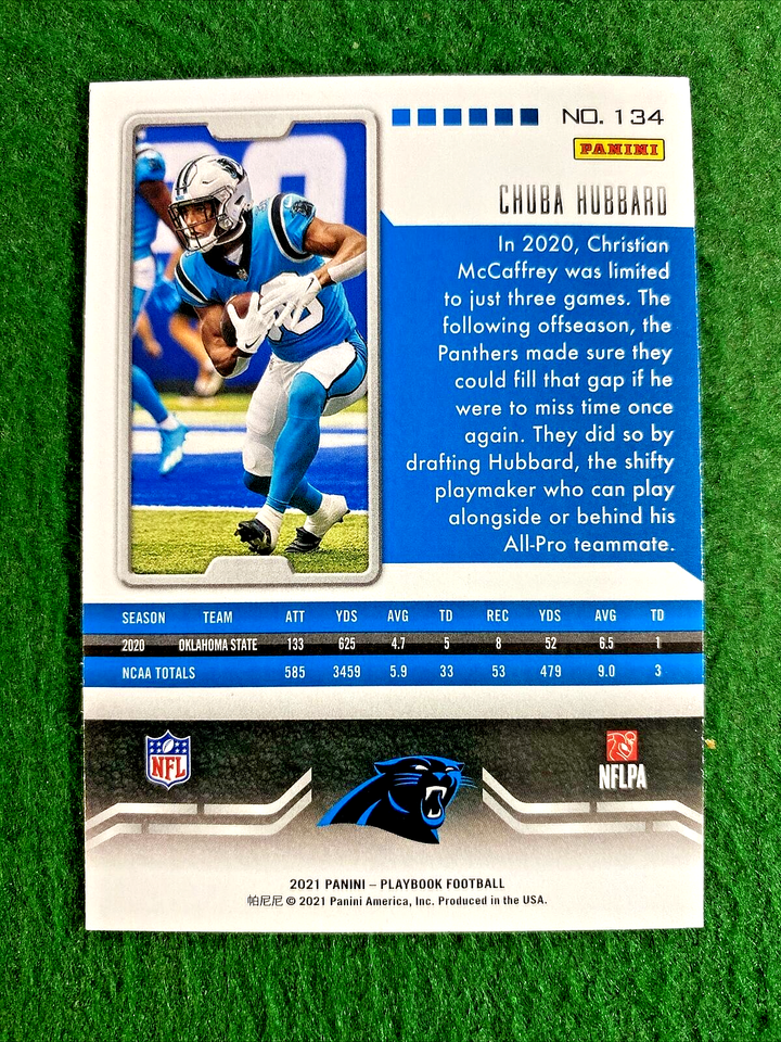 2021 Panini Playbook #134 RC Chuba Hubbard Carolina Panthers NFL | eBay