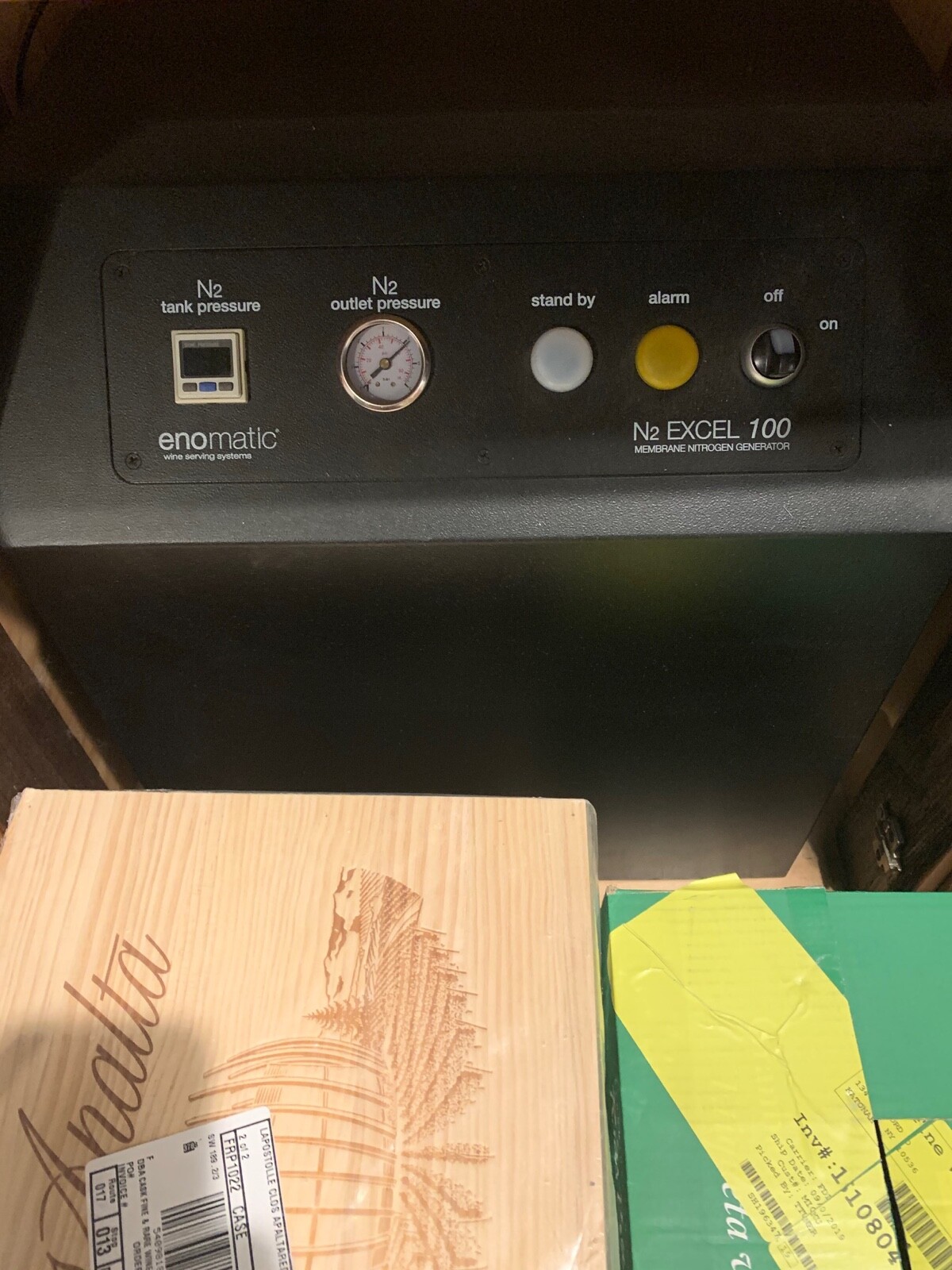 Two Enomatic Elite 8 Wine Dispensers with N2 Excel 100 Nitrogen ...