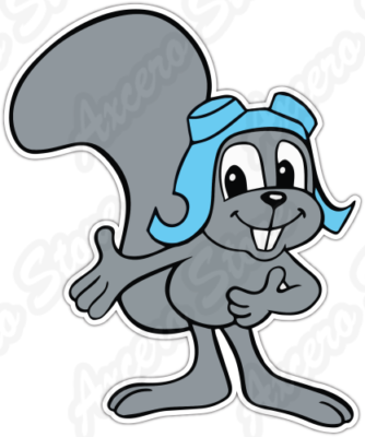 Rocky Flying Squirrel Bullwinkle Moose Kids Car Bumper Vinyl Sticker ...