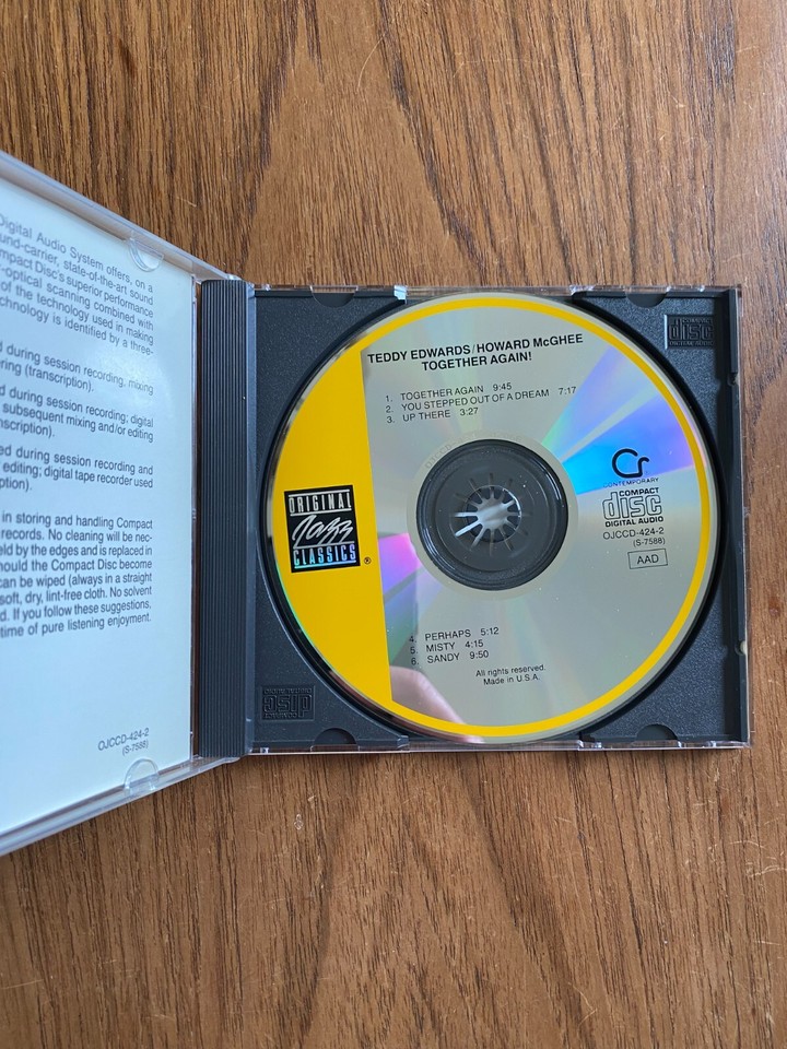 Teddy Edwards Howard McGhee Together Again!!!! Jazz Classics CD | eBay